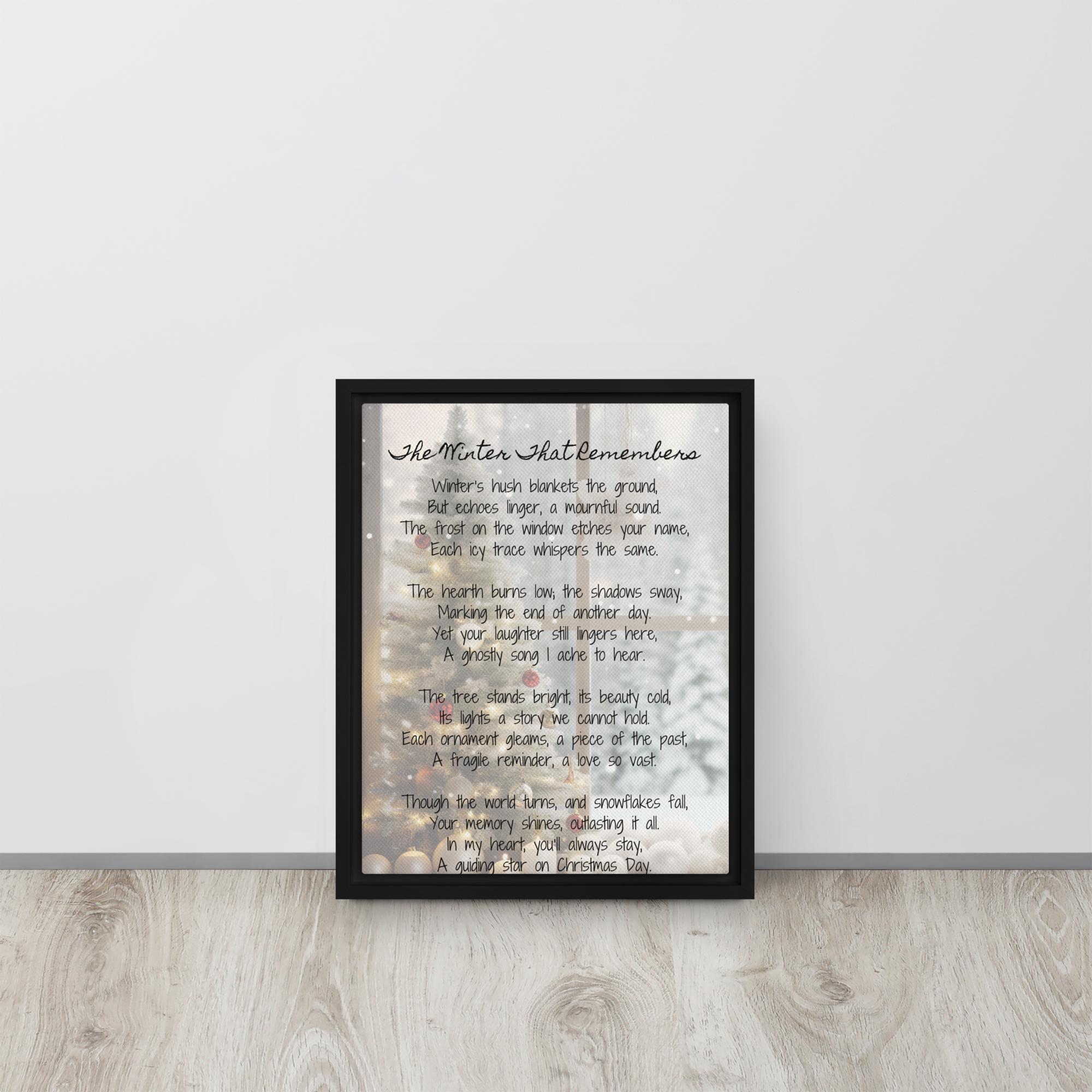 The Winter That Remembers Poem | Poem for Loss | Christmas Gift for ...