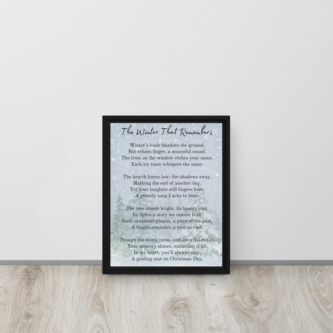 The Winter That Remembers Poem | Poem for Loss | Christmas Gift for ...