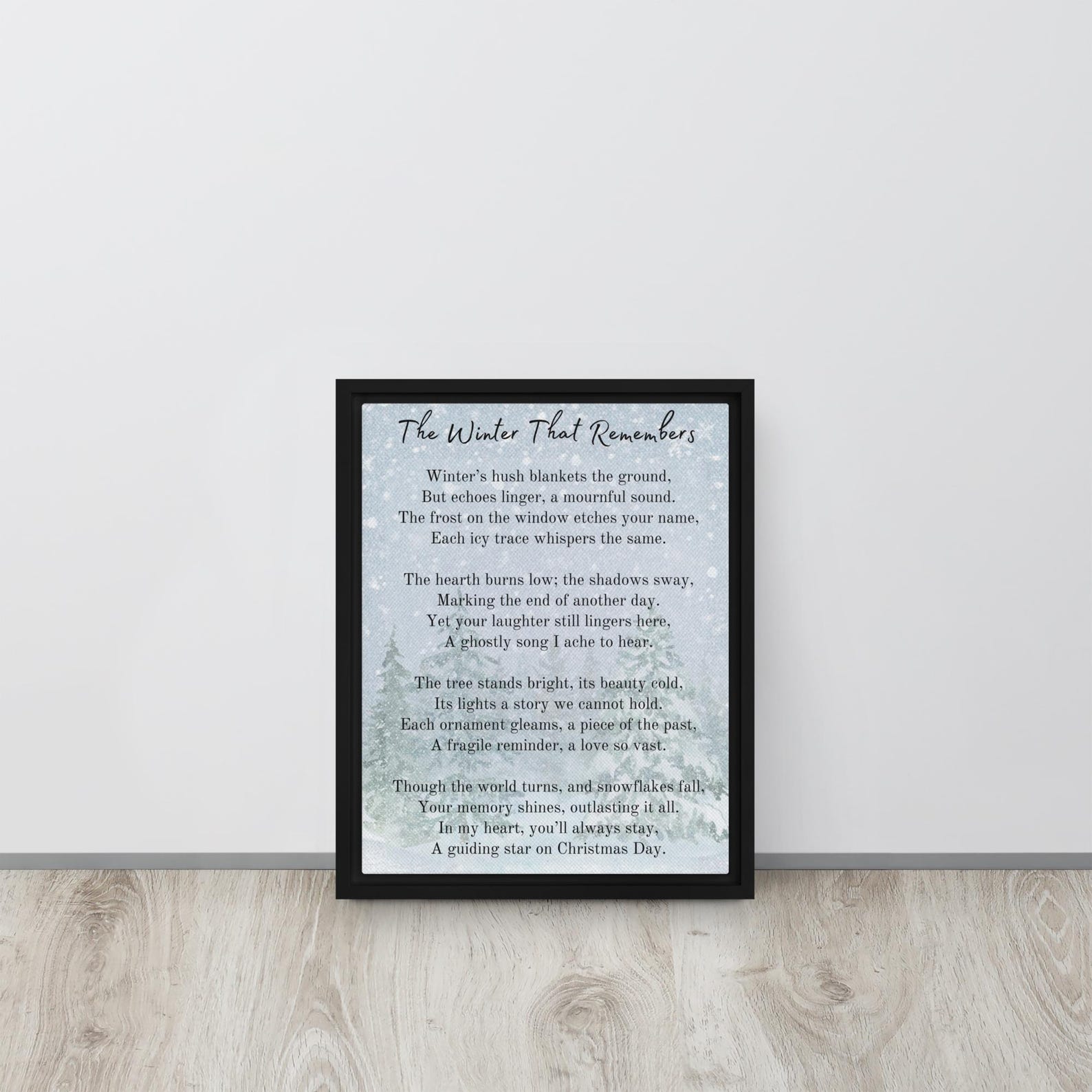 The Winter That Remembers Poem | Poem for Loss | Christmas Gift for ...