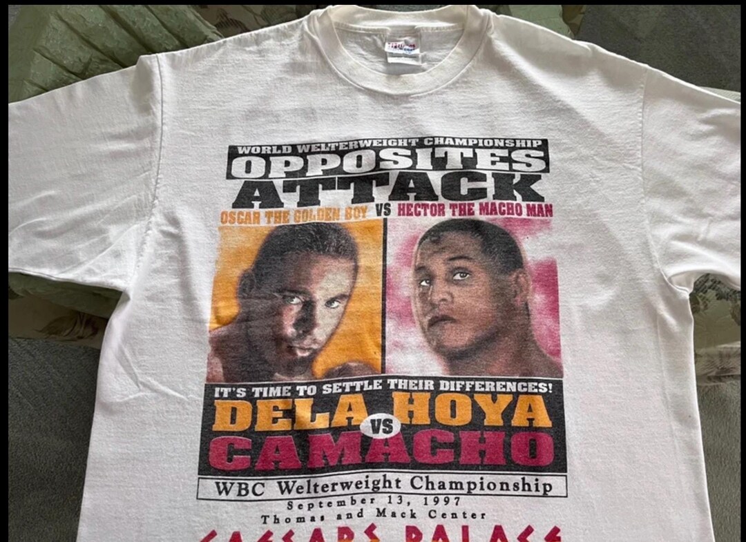 Opposites Attack Oscar De La Hoya Vs Camacho Boxing Match T Shirt Sept ...