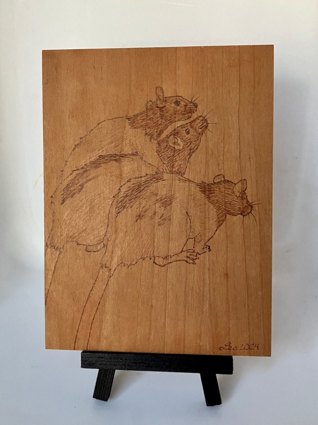 Rat Trio Original Wood Burning - Etsy
