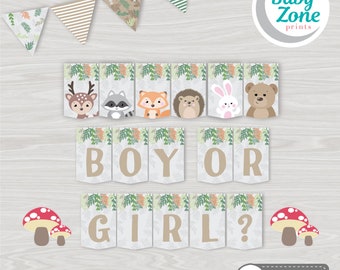 Donuts Gender Reveal Boy or Girl Printable Banner for a Sweet Baby ...