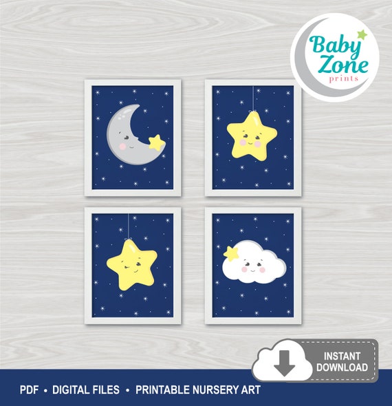 Twinkle Twinkle Little Star Nursery Art Set 4 Posters Baby - Etsy