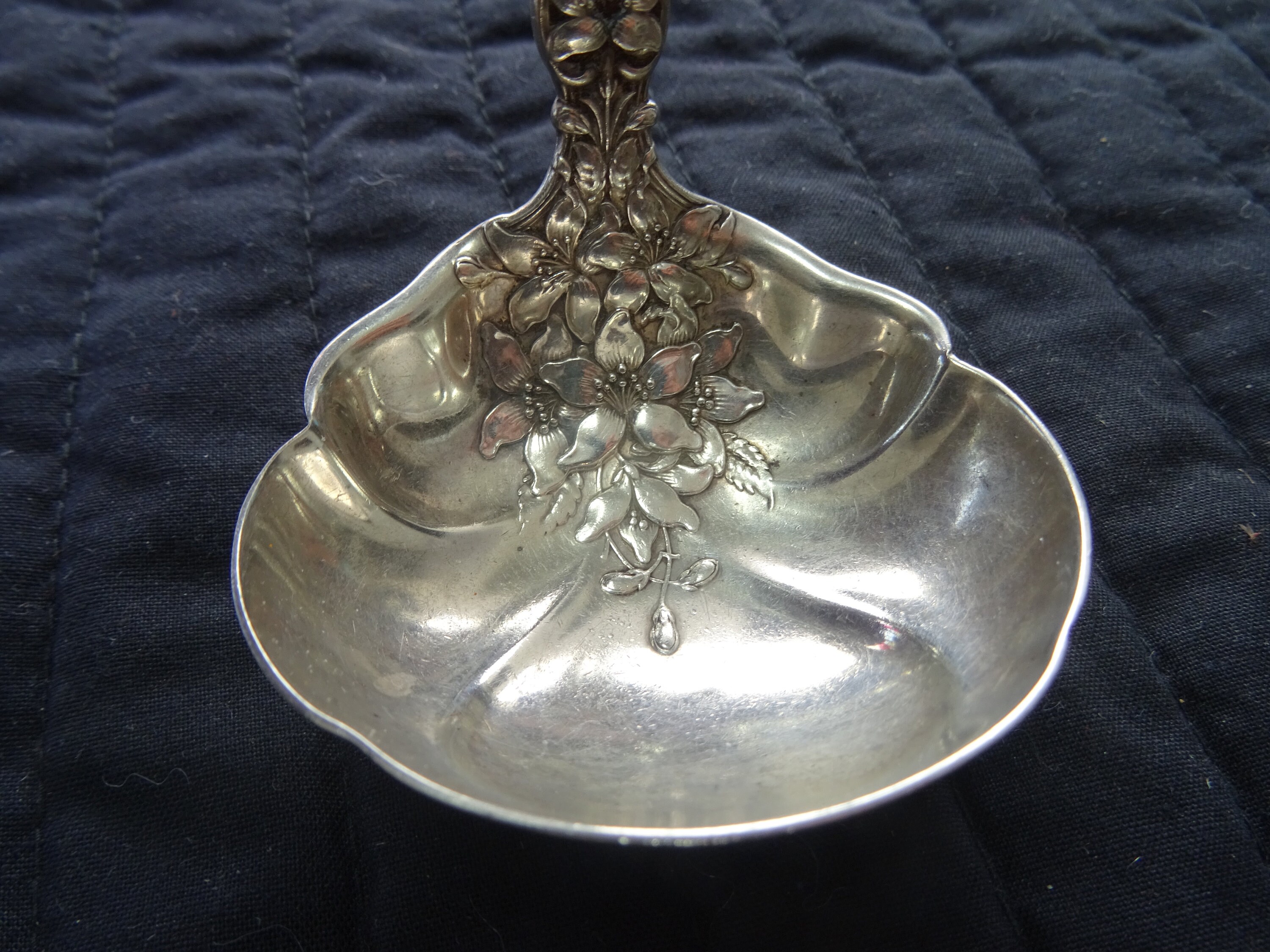 Alvin Old Orange Blossom Flowers in the Bowl Gravy Ladle Sterling ...