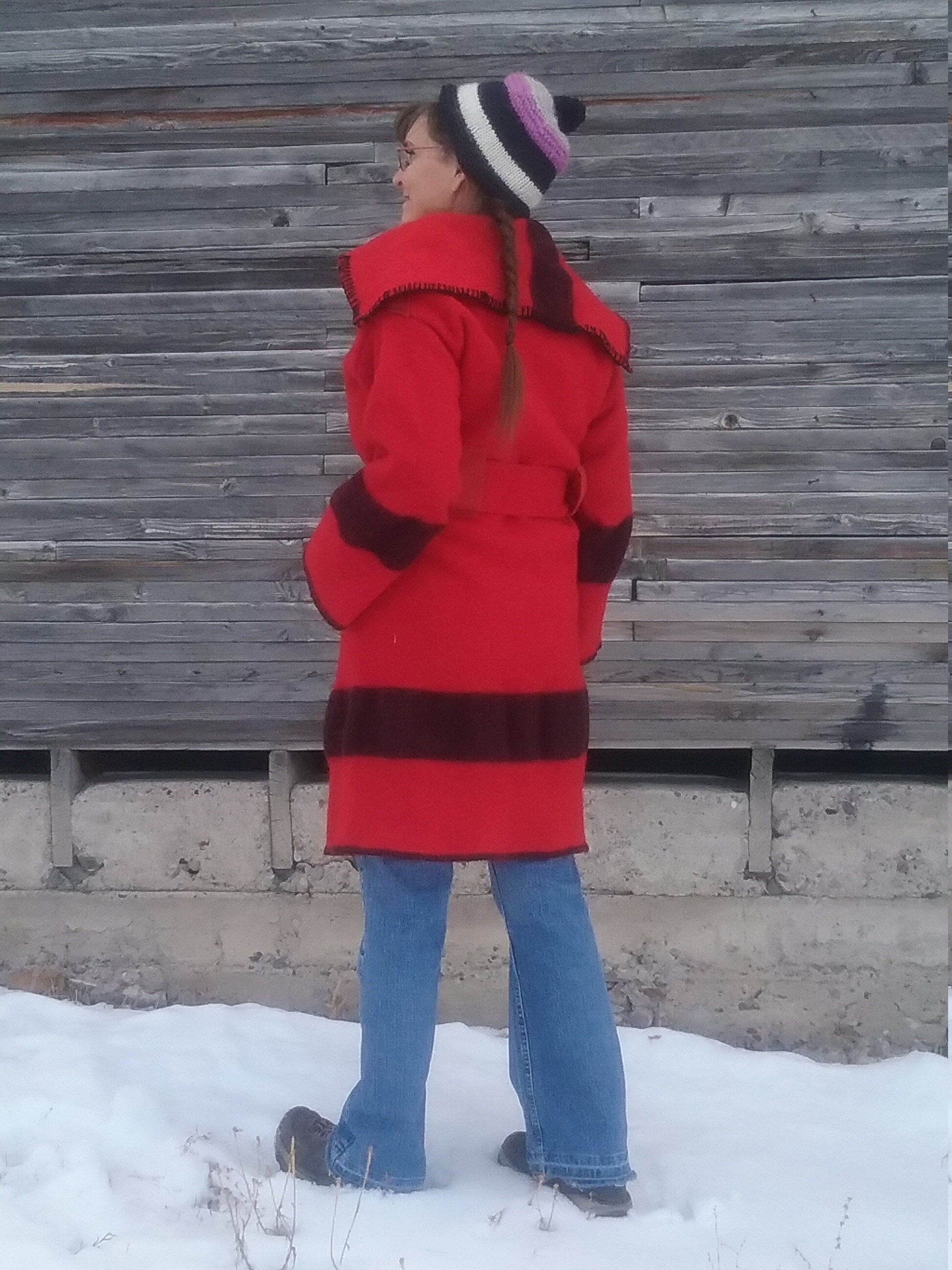 Red Capote/boatman's Coat - Etsy