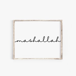 Masha'allah Islamic Calligraphy Wall Art for Muslim Home - Etsy