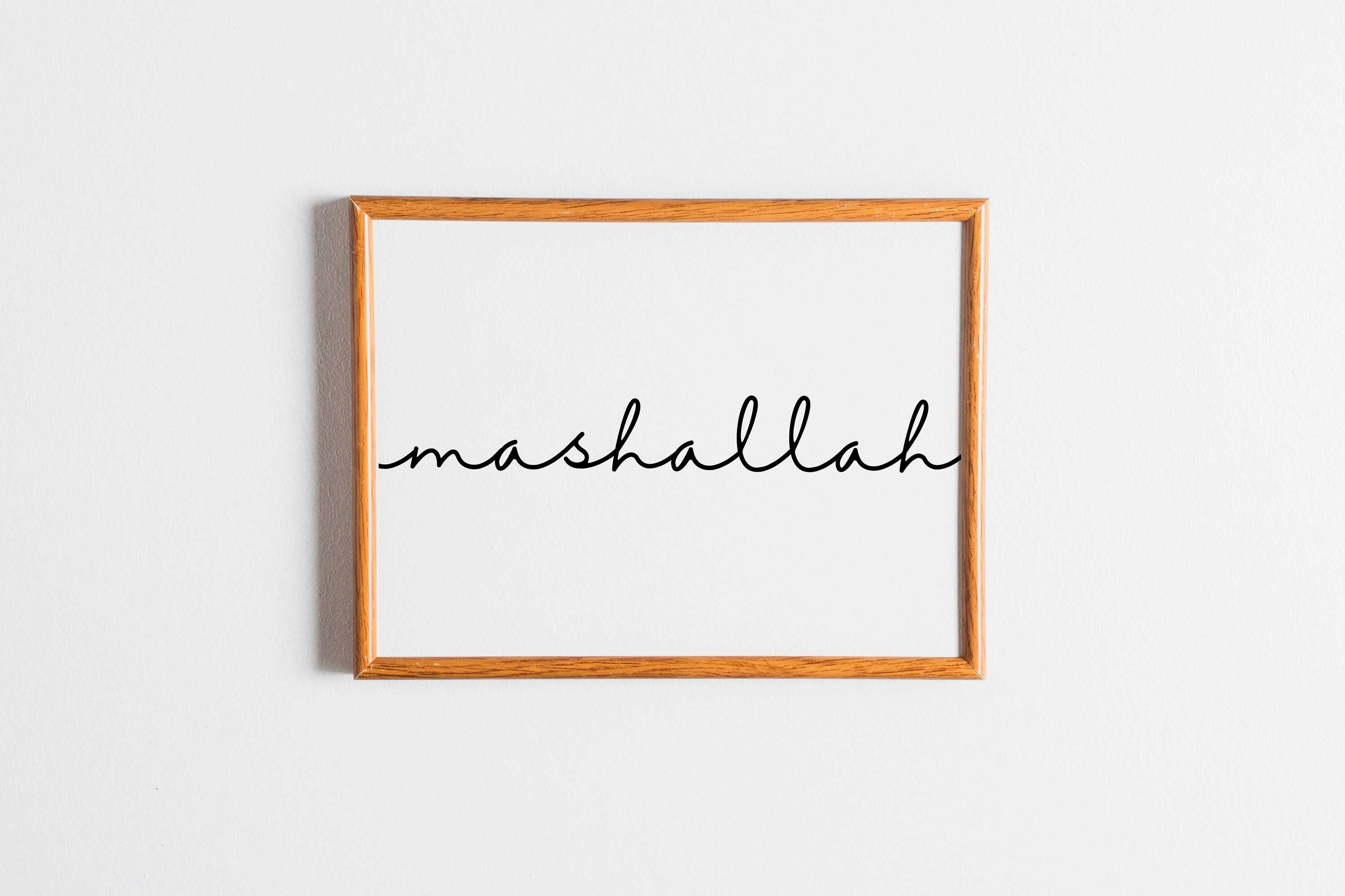 Masha'allah Islamic Calligraphy Wall Art for Muslim Home - Etsy