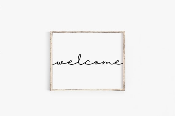 Welcome Wall Art. Office Welcome Sign. Home Welcome Print. | Etsy