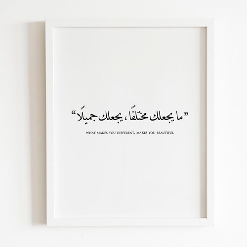 Arabic Calligraphy Wall Art. Arabic Inspirational Quote. - Etsy
