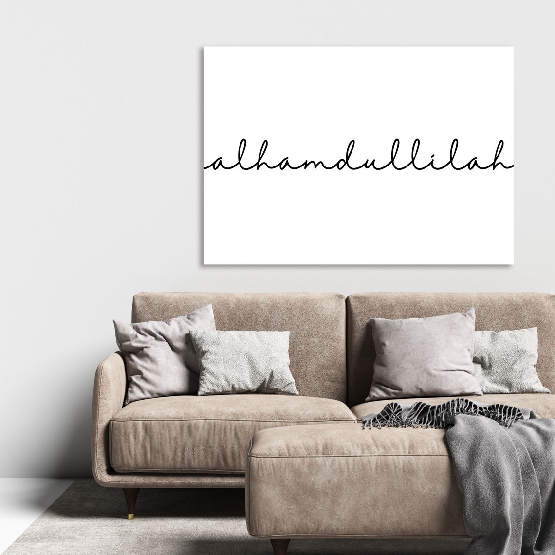 Alhamdulillah Minimal Islamic Wall Art/islamic Home | Etsy