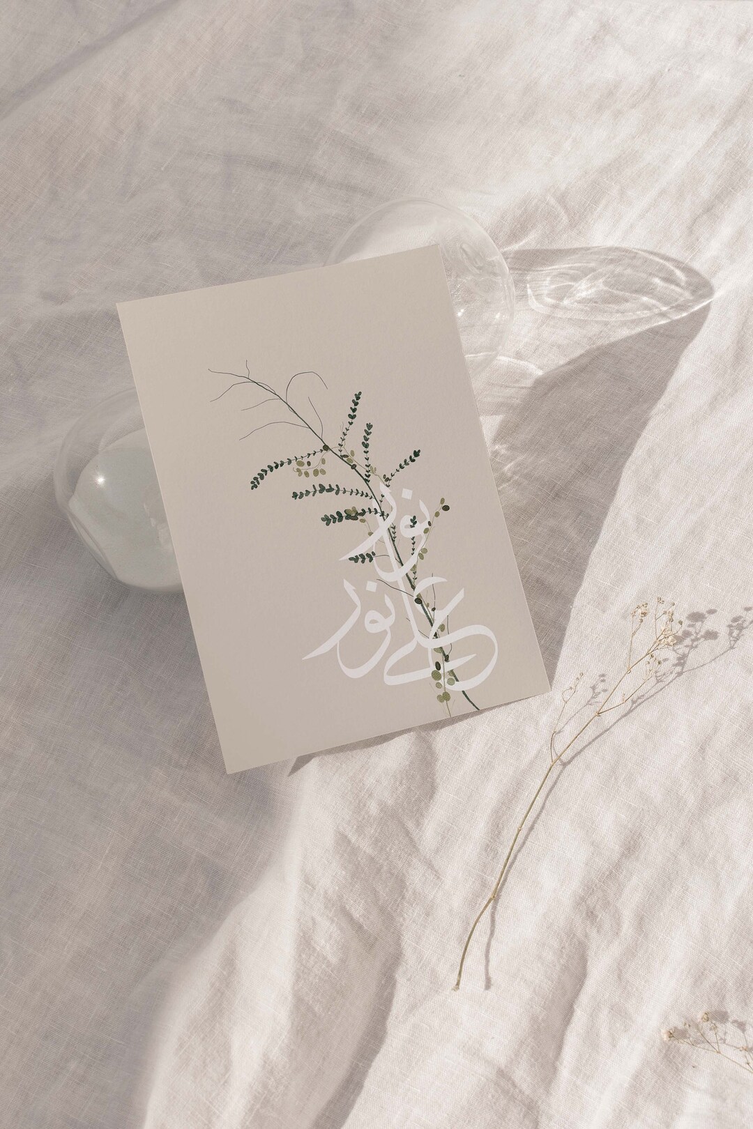 Light Upon Light Islamic Postcard/botanical Islamic Gift/islamic Eid ...