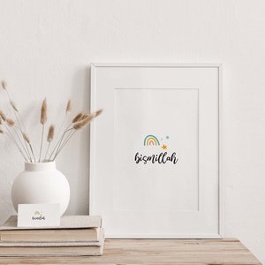 Bismillah Islamic Wall Art Print/muslim Nursery Kids Printable Art ...