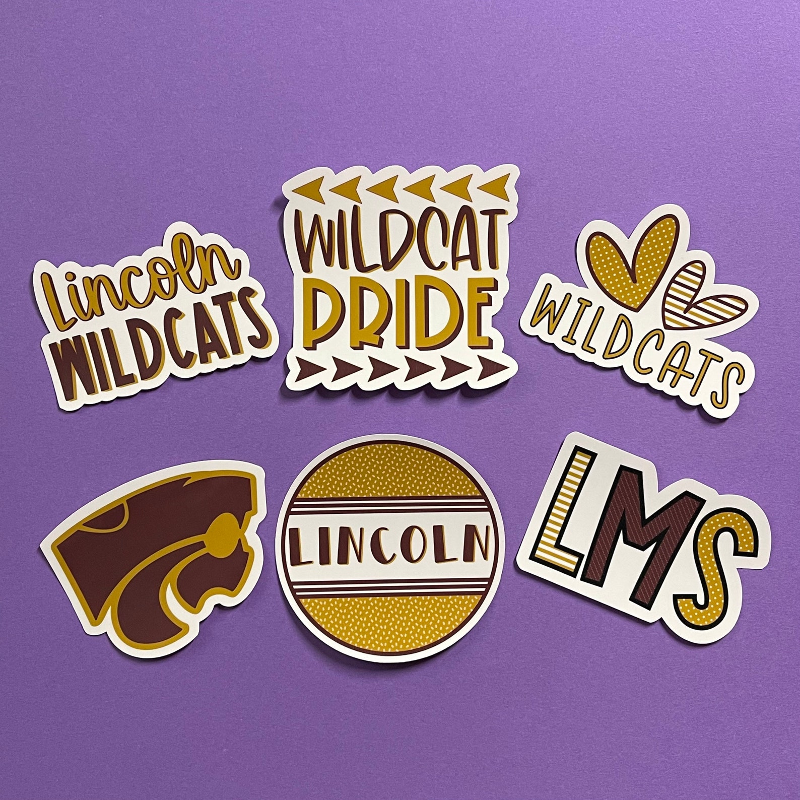 CUSTOM School Spirit Sticker Pack of 6 | Your School, Your Mascot, Your ...