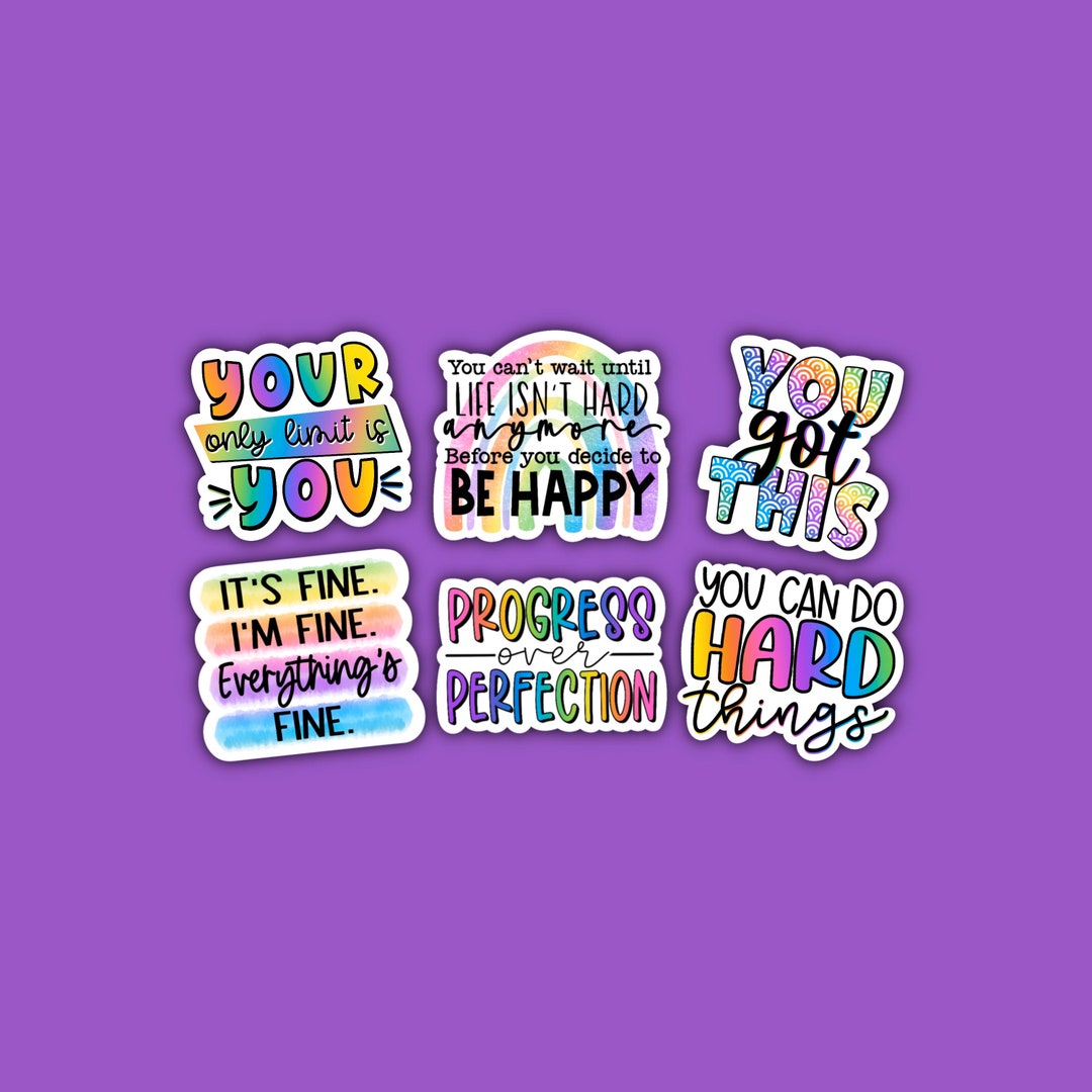 MINI Positivity Quotes Pack | 1" Stickers | Motivational Stickers ...