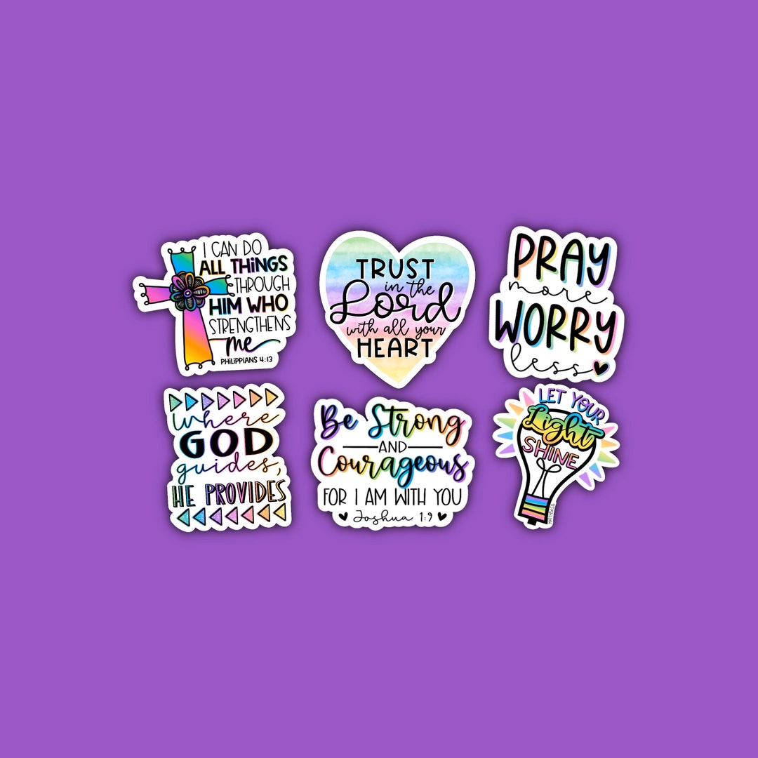 MINI Religious Pack | 1" Stickers | Biblical Quotes Stickers ...