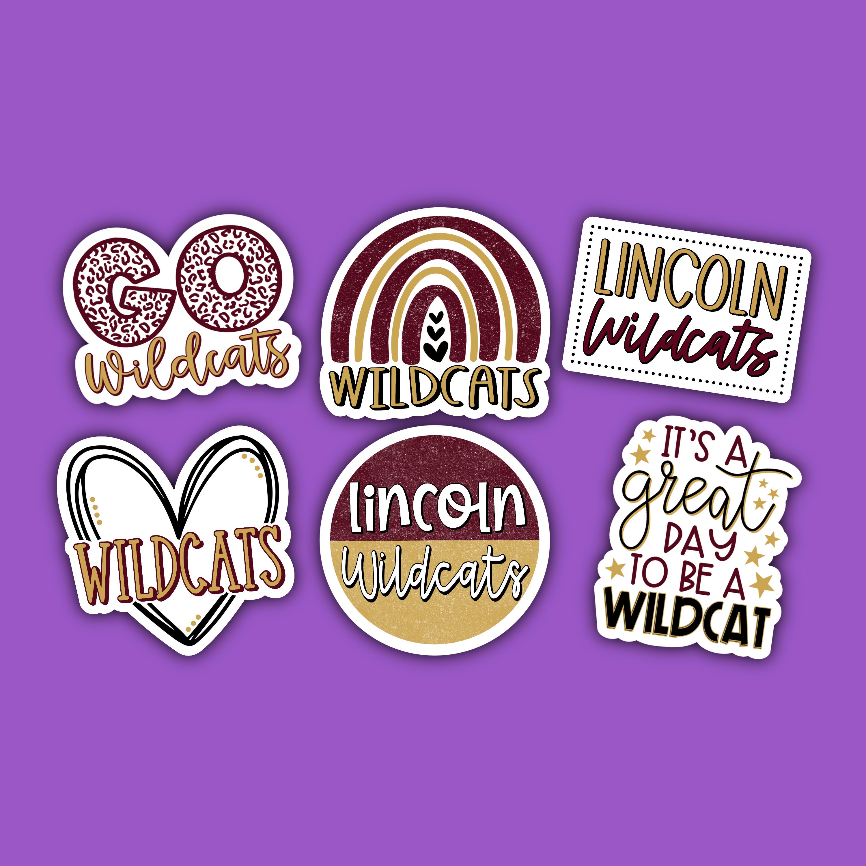 CUSTOM School Spirit Sticker Pack #2 | 6 Stickers | Your School, Your ...
