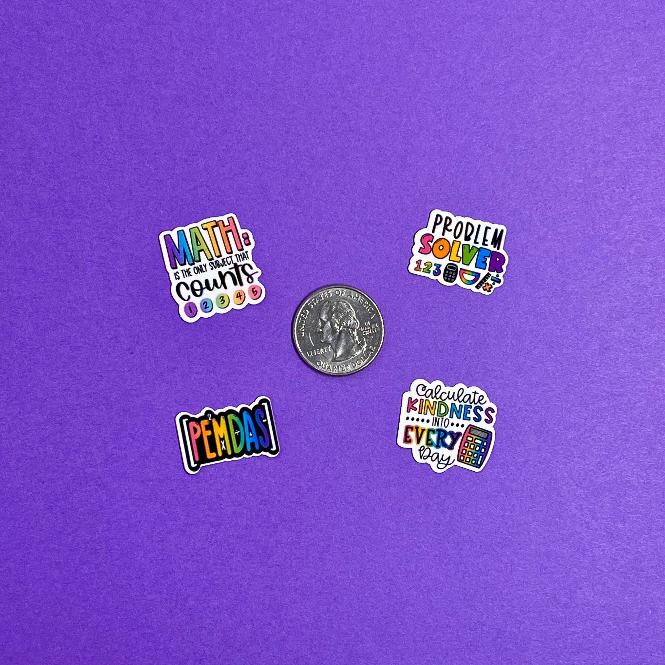 MINI Math Teacher Sticker Pack 1 Stickers Math | Etsy