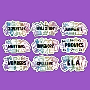 Choice of School Subject Sticker | Math English Science Social Studies ...