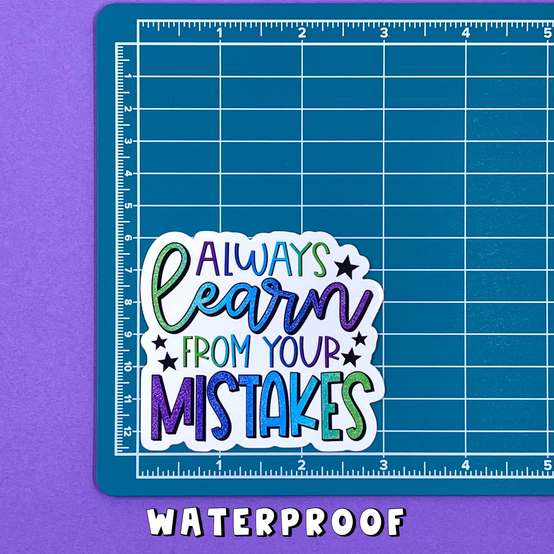 Always Learn From Your Mistakes Sticker | Motivational Quotes ...