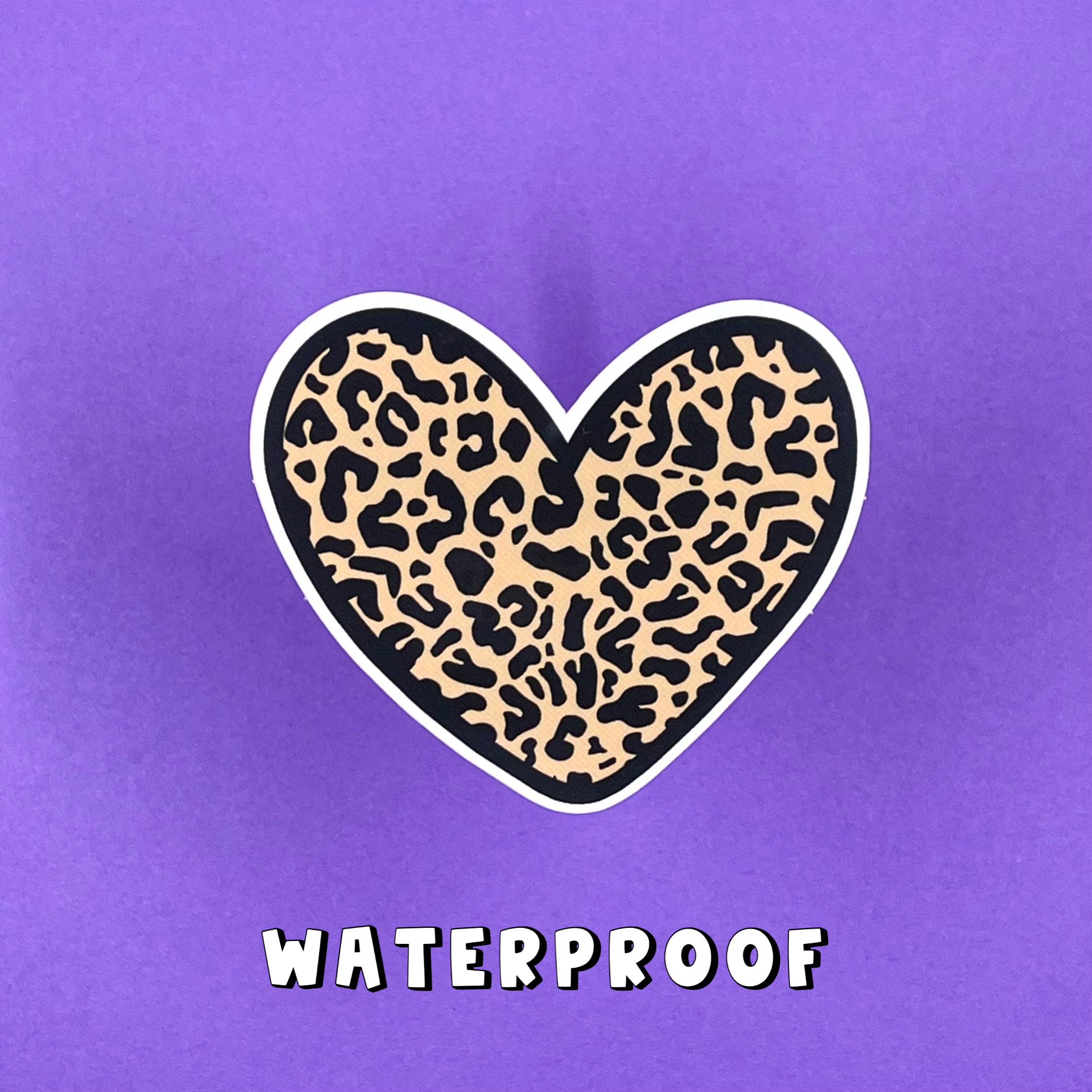 Pegatina de corazón de leopardo / Animal Print / Corazón de - Etsy España