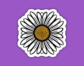 White Daisy Flower Sticker Decal - Etsy