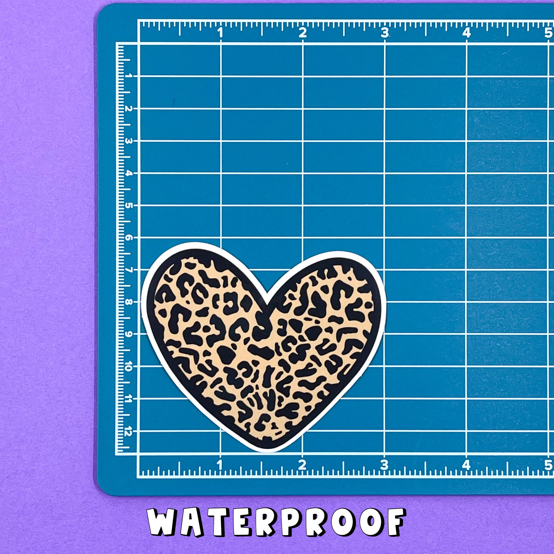 Pegatina de corazón de leopardo / Animal Print / Corazón de - Etsy España