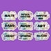 Choice of School Subject Sticker | Math English Science Social Studies ...
