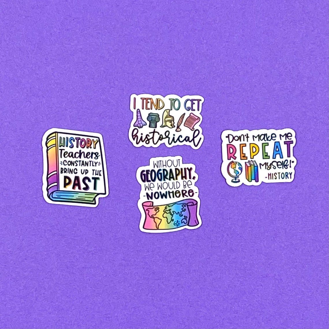 MINI Social Studies Teacher Sticker Pack | 1" Stickers | Colorful ...