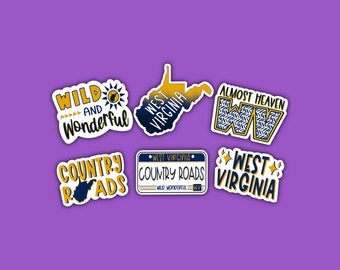 West Virginia Sticker - Etsy