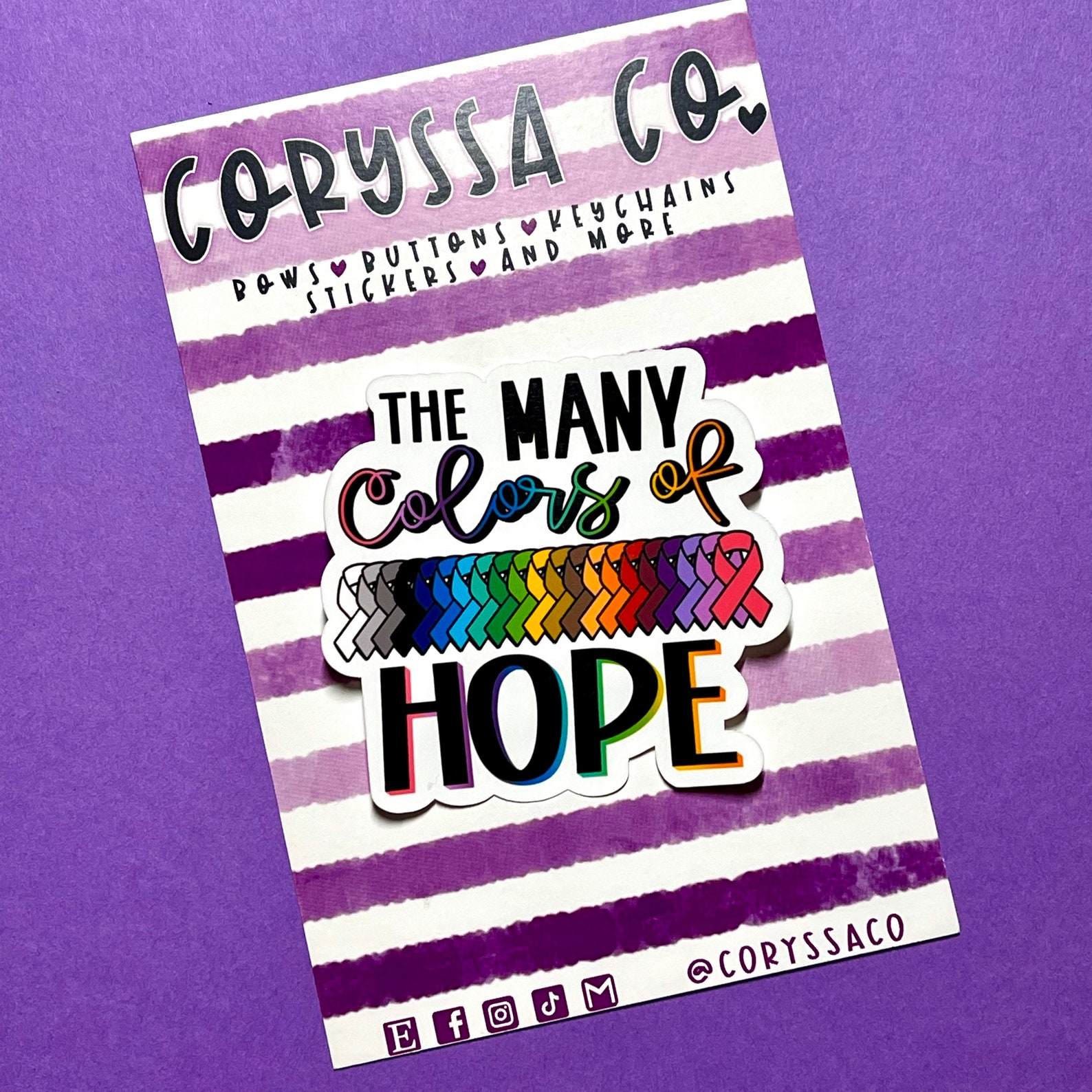 The Many Colors of Hope Sticker Awareness Ribbons Cancer | Etsy