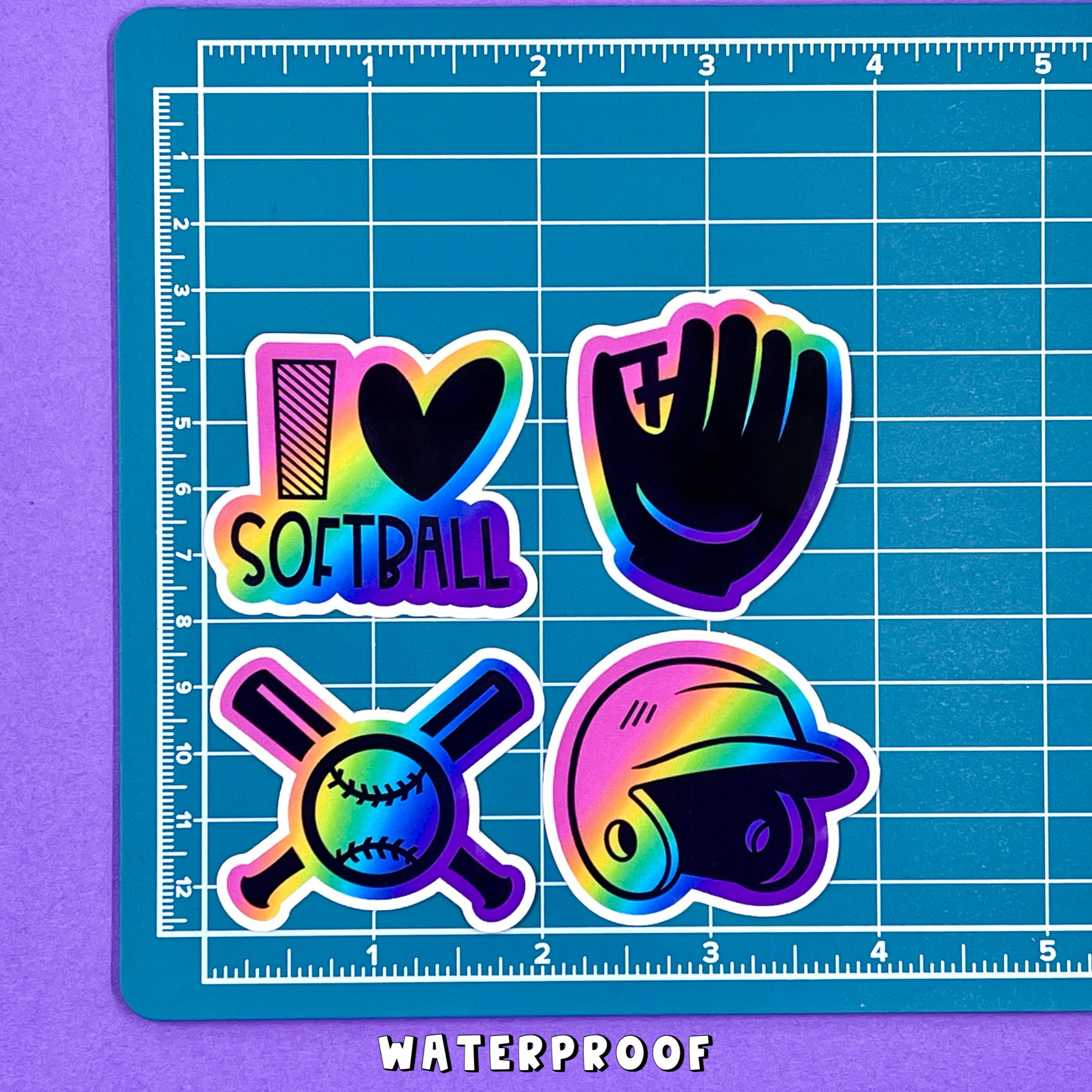 I Love Softball Sticker Pack | Softball Player | Bats and Ball | Glove ...