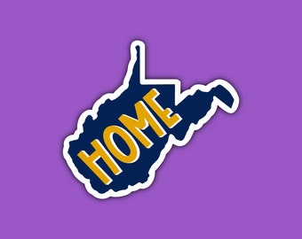 West Virginia Country Roads Decal / WV Mountain Momma State Decal / WVU ...