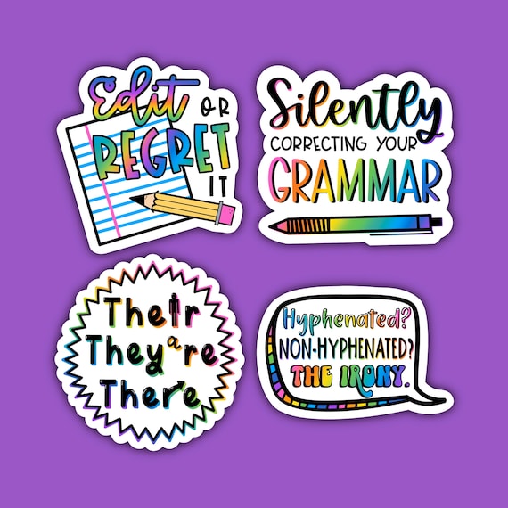 English Teacher Sticker Pack Grammar Language Arts ELA - Etsy