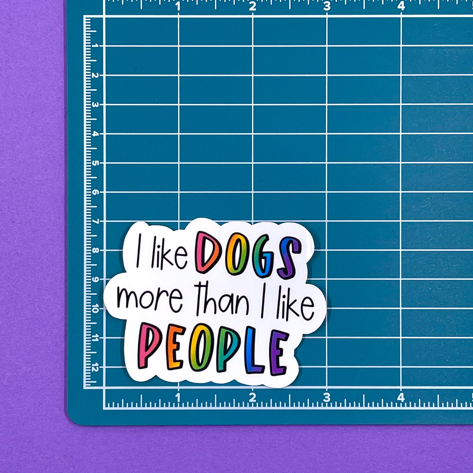 I Like Dogs More Than I Like People Sticker Dog Lover | Etsy