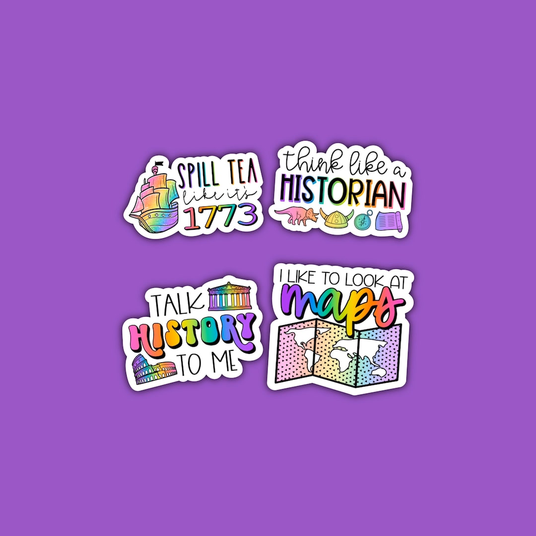 MINI Social Studies Teacher Sticker Pack #2 | 1" Stickers | Colorful ...