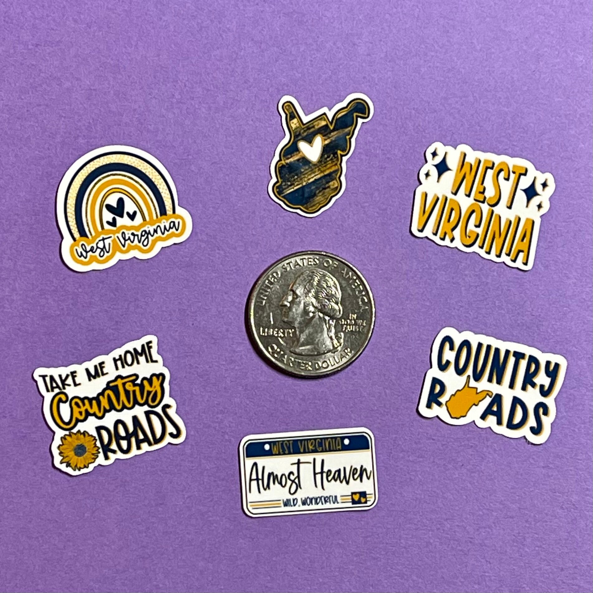 MINI West Virginia Sticker Pack 1 Stickers WV | Etsy