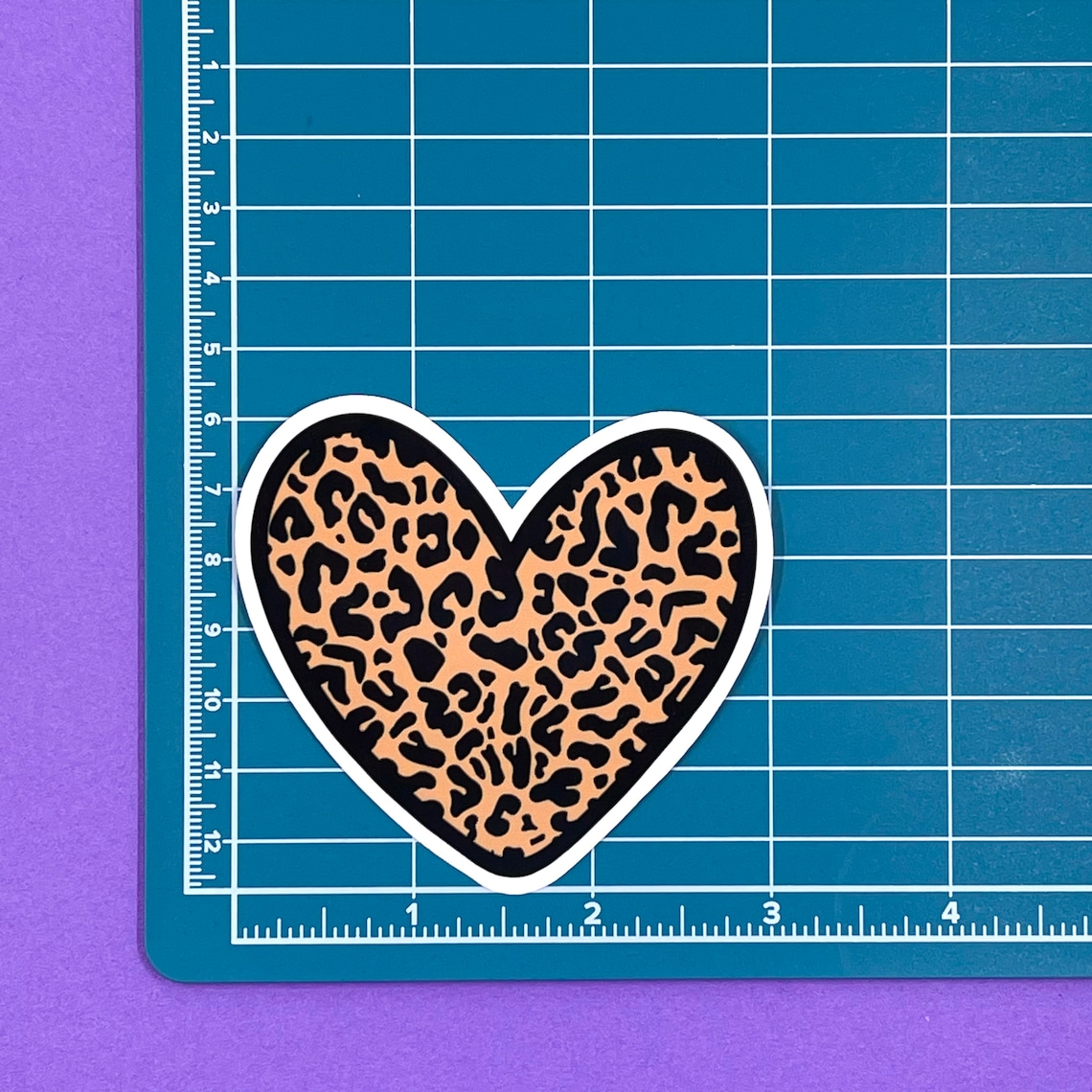 Pegatina de corazón de leopardo / Animal Print / Corazón de - Etsy España