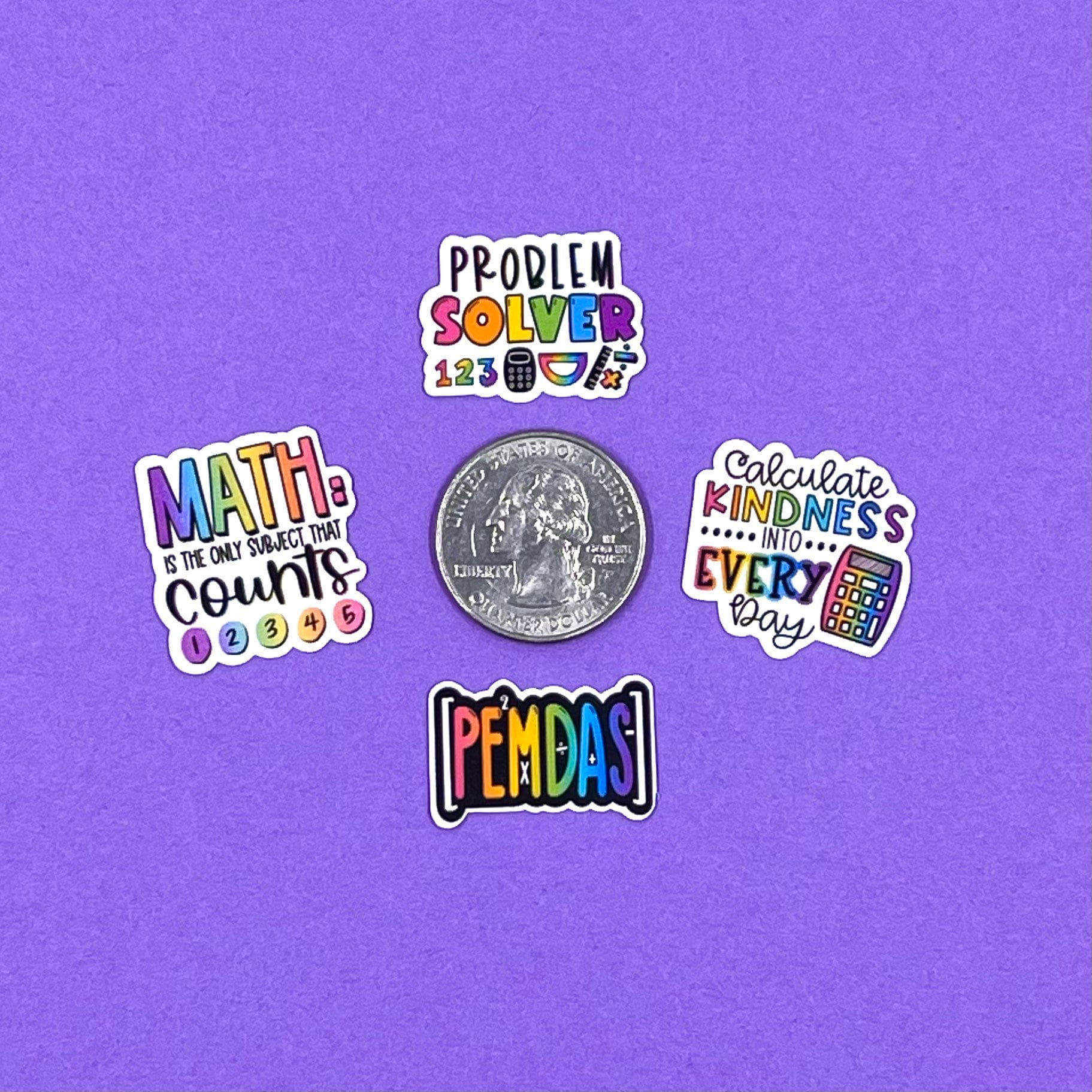 MINI Math Teacher Sticker Pack 1 Stickers Math - Etsy