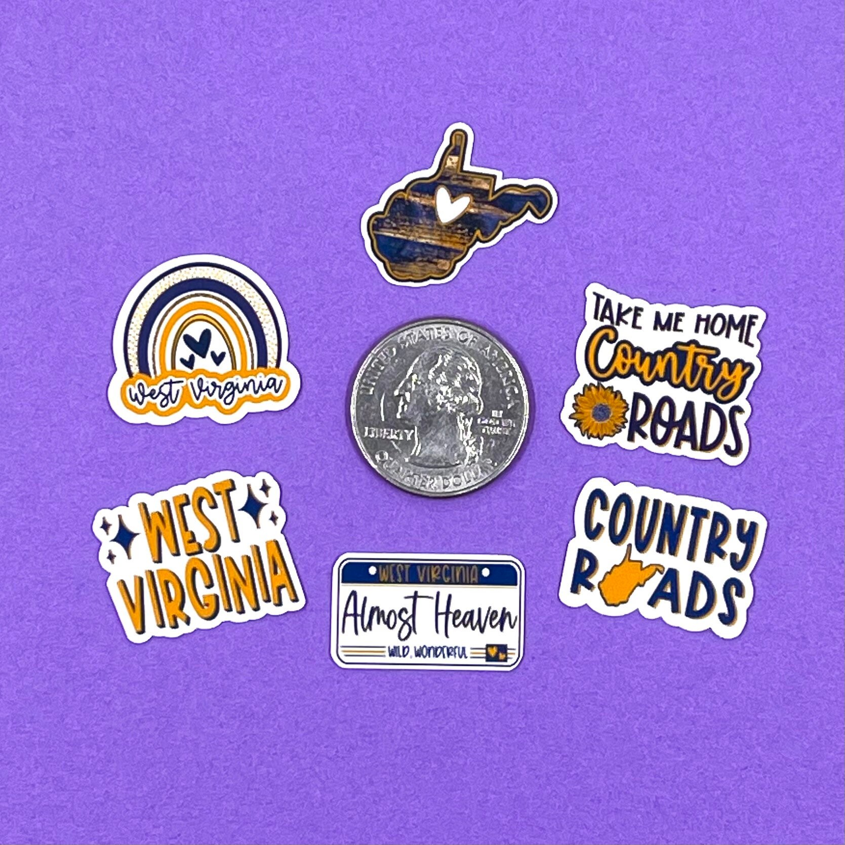 MINI West Virginia Sticker Pack 1 Stickers WV - Etsy