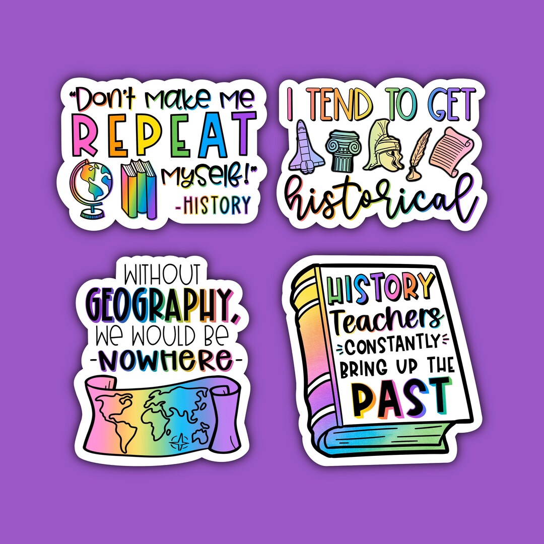 Social Studies Teacher Sticker Pack | History | Don’t Make Me Repeat ...