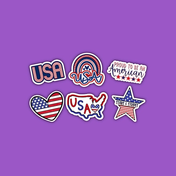 MINI USA Sticker Pack 1 Stickers American Flag | Etsy