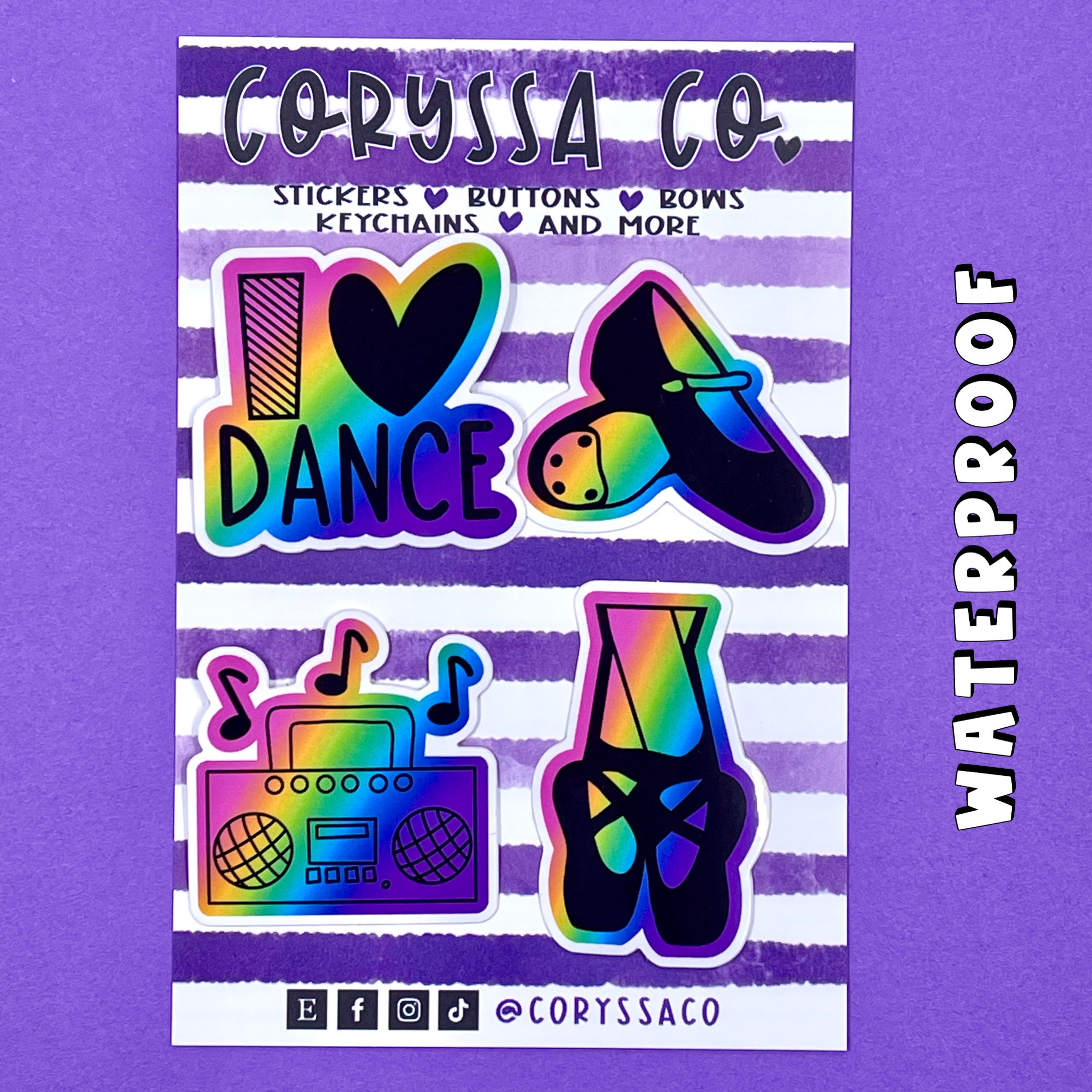 I Love Dance Sticker Pack | Dancer | Ballet | Tap | Colorful | Decal ...