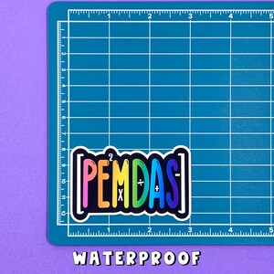 PEMDAS Sticker Math Teacher Math Humor Colorful Decal - Etsy