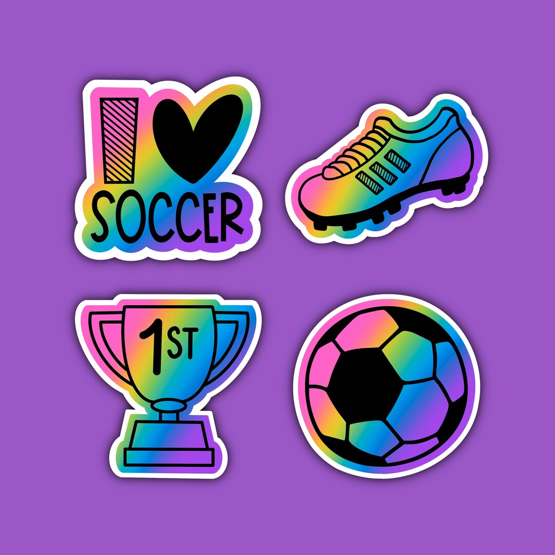 I Love Soccer Sticker Pack | Soccer Fan | Soccer Ball | Soccer Cleats ...