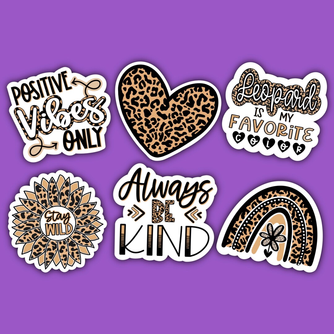 Leopard Sticker Pack 6 | Animal Print | Decal Stickers - Etsy