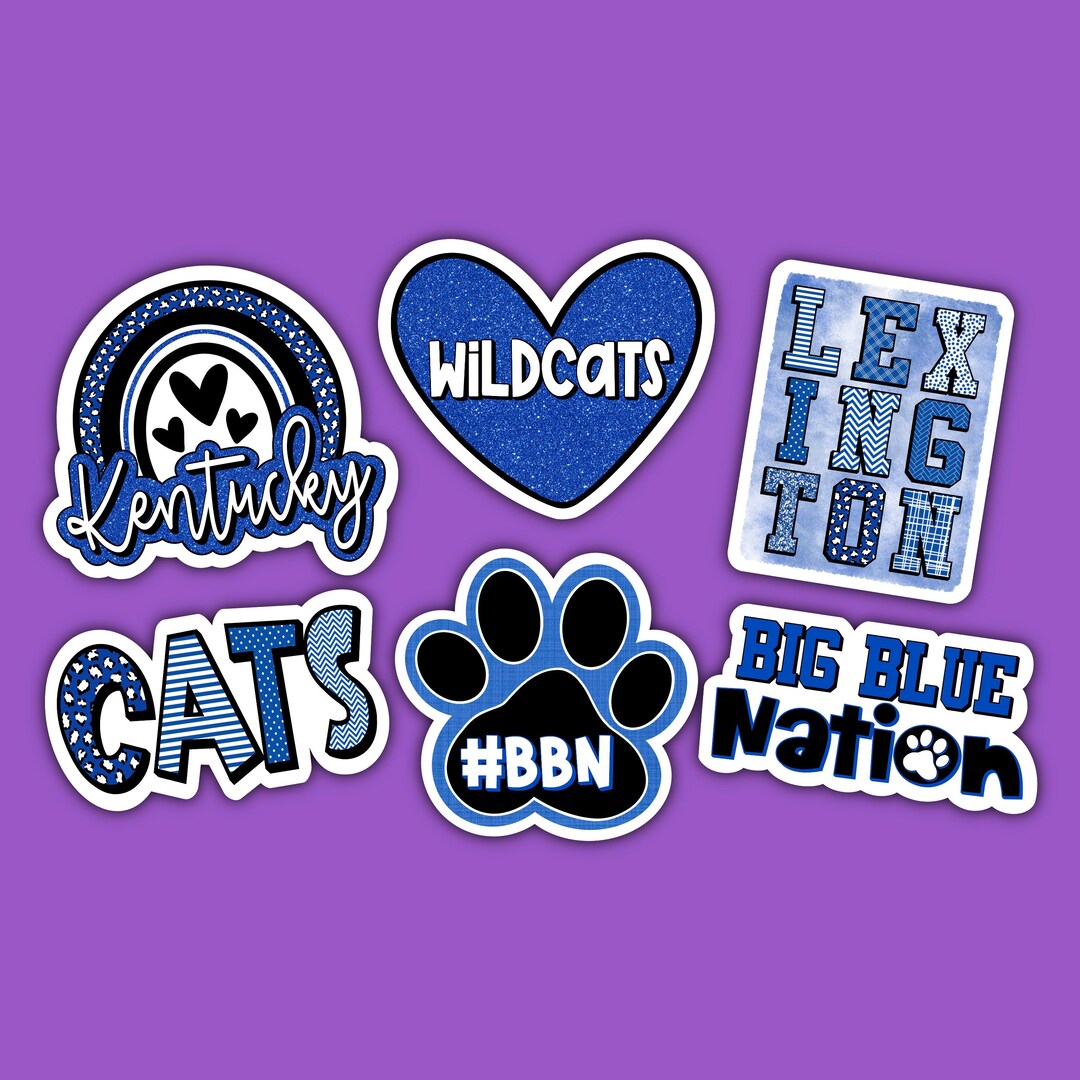 Wildcats Inspired Stickers | KY | Blue Kentucky Rainbow | #BBN | Big ...
