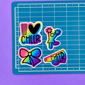 I Love Cheer Sticker Pack | Cheerleader | Colorful | Decal | Waterproof ...