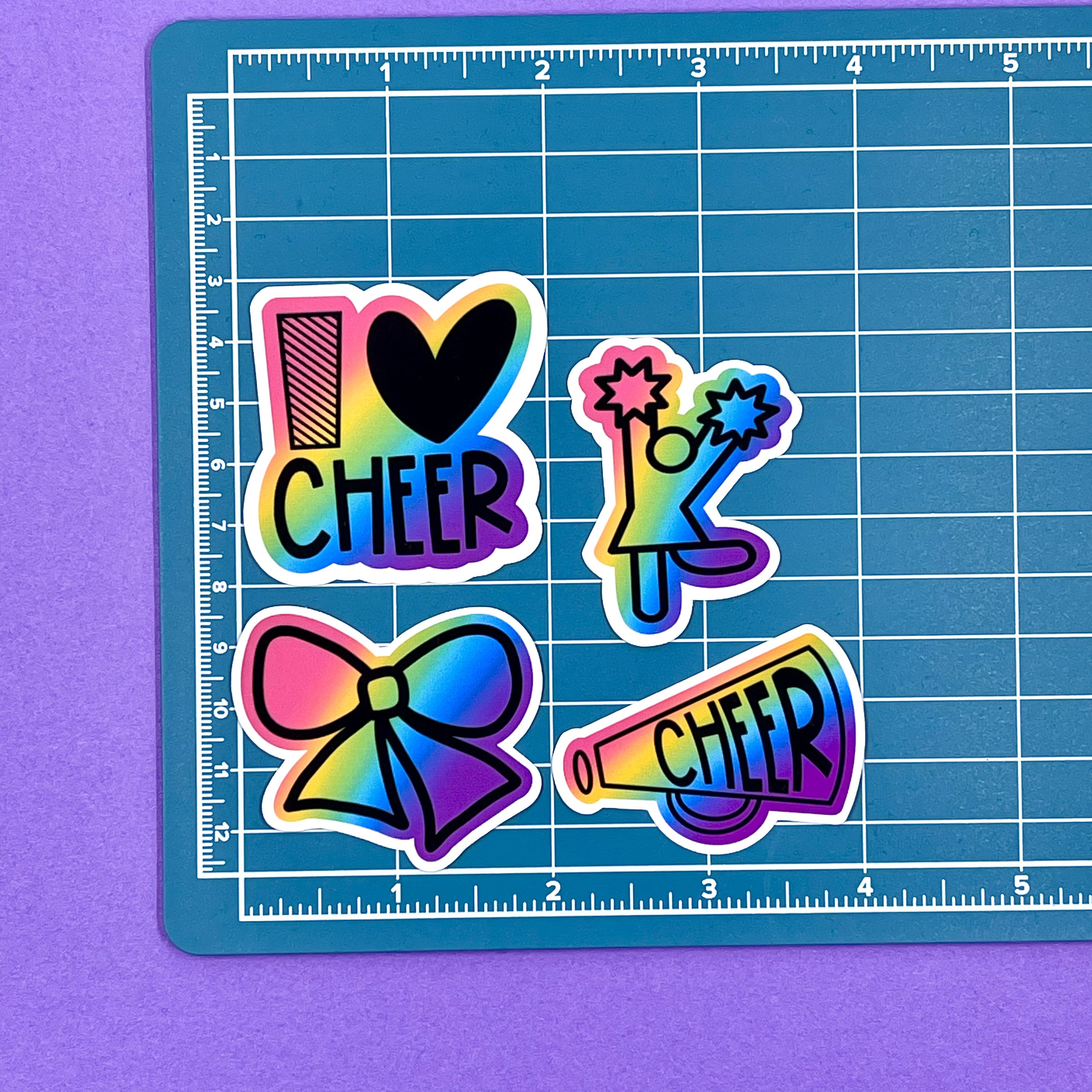 I Love Cheer Sticker Pack Cheerleader Colorful Decal - Etsy.de