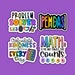 Choice of School Subject Sticker Math English Science Social Studies ...