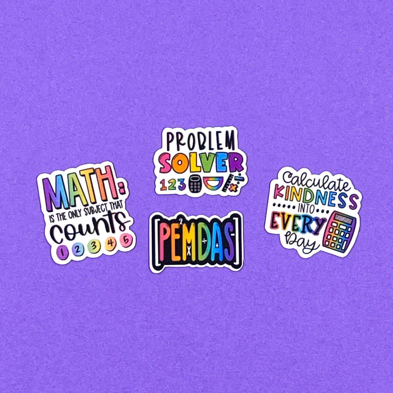 MINI Math Teacher Sticker Pack 1 Stickers Math - Etsy
